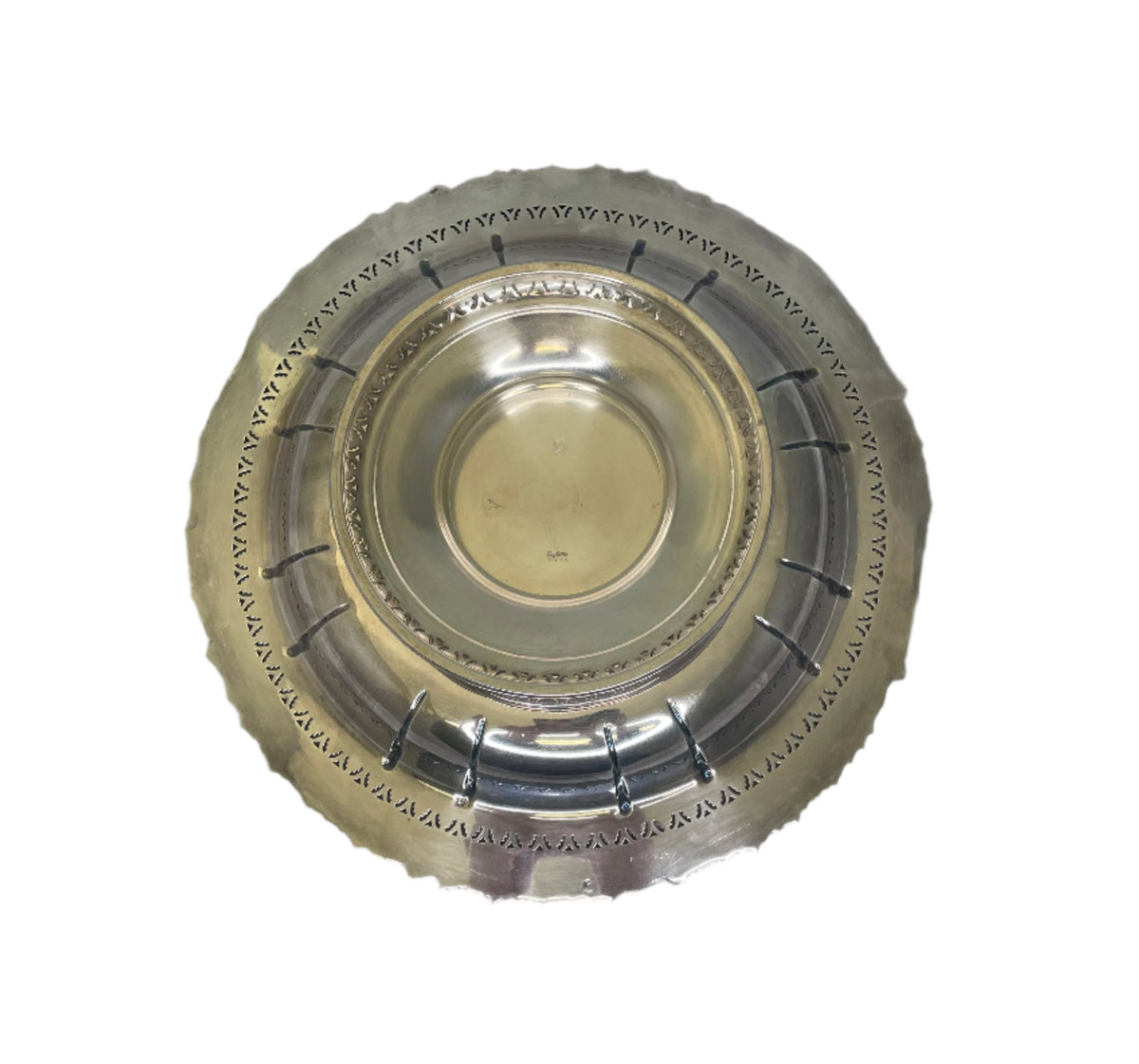 Barker Ellis Menorah Stamped Silver Plate Bowl – Chestnut Lane Antiques ...